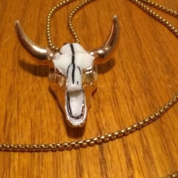 Jewelry | Bull Skull Horned Gothic Skeleton Cow Heifer Longhorn Western ...